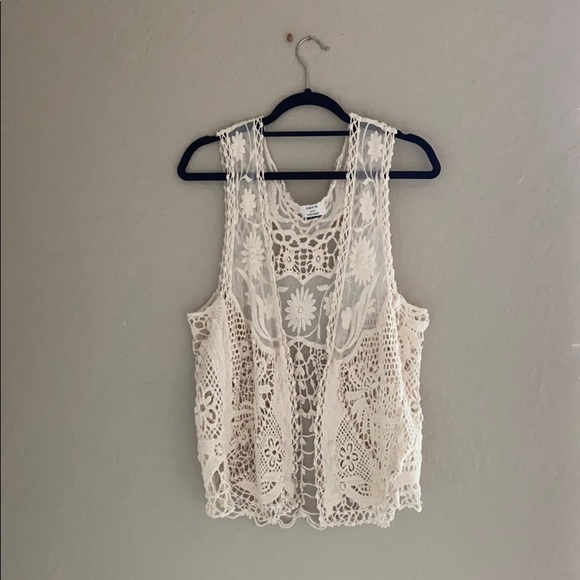 Tops | Lace Vest | Poshmark